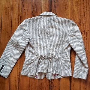 LOFT | Jackets & Coats | Loft Blazer Size White And Black Stripe | Poshmark